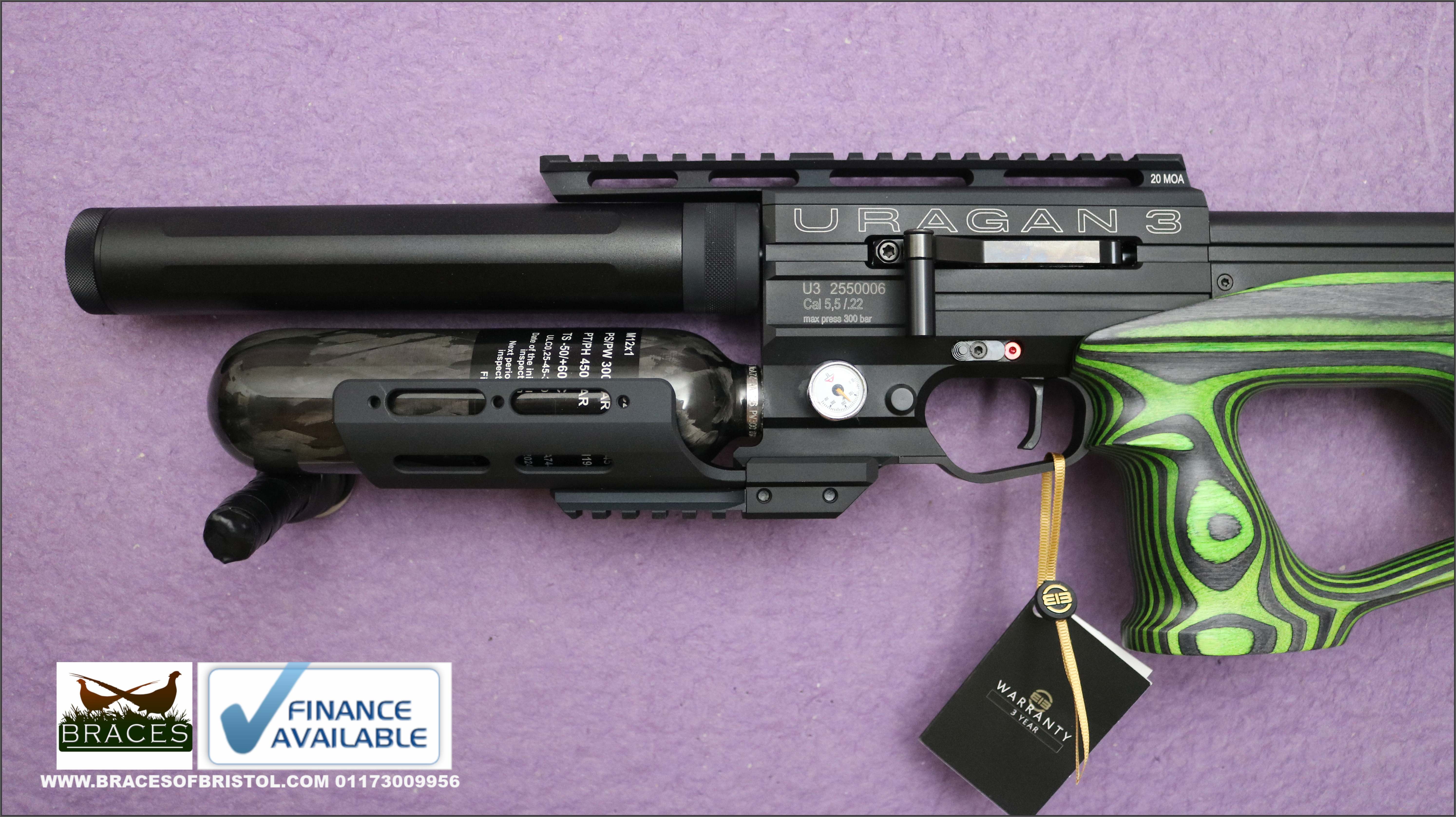 AGT Uragan 3 Compact Laminate Green .22 - Braces of Bristol
